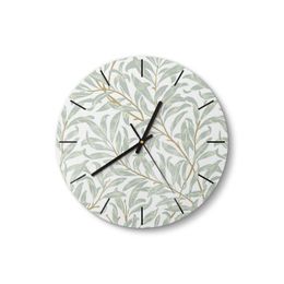 DEQORI Wanduhr 'Dekorative Weidenzweige' (Glas Glasuhr modern Wand Uhr Design Küchenuhr)