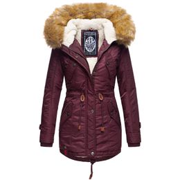 Navahoo Damen Hochwertiger Wintermantel Winterparka mit gro&szlig;em Kunstfell La Viva