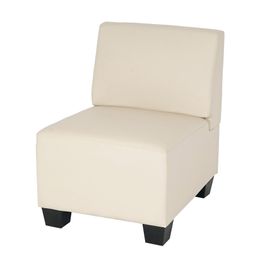 MCW Modular Sessel ohne Armlehnen, Mittelteil Moncalieri, Kunstleder ~ creme