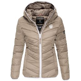 Navahoo Damen Steppjacke stylische Winterjacke mit Kapuze Elva