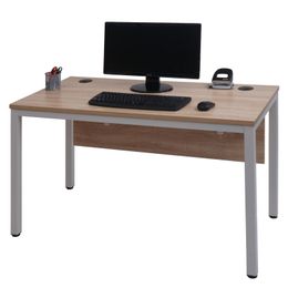 Schreibtisch MCW-E94, B&uuml;rotisch Computertisch 120x60cm ~ natur-wei&szlig;