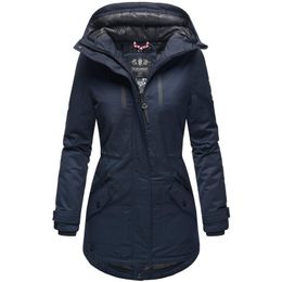 Navahoo Damen sportlicher Wintermantel Winter Kurzmantel mit Kapuze Avrille