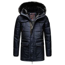 Navahoo Herren stylischer Winterjacke Wintermantel mit abnehmbarer Kapuze Luaan