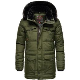 Navahoo Herren stylischer Winterjacke Wintermantel mit abnehmbarer Kapuze Luaan