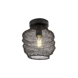 Qazqa - Orientalische Deckenlampe schwarz - Nidum Bene - Schwarz
