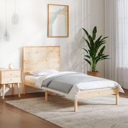 MAISONCHIC Massivholzbett Einzelbett Bett für Schlafzimmer Kiefer 90x200 cm DE74676