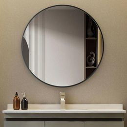 Wandspiegel Rund Schwarz 60 cm Spiegel Bad Badspiegel Badezimmerspiegel 600mm