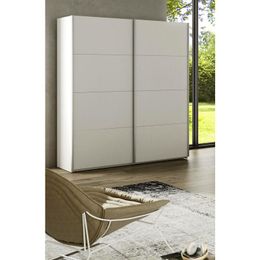 Dmora - Garderobe Dmace, Schlafzimmer Kleiderschrank mit 2 Schiebetüren, Schrank mit Kleiderstange und 2 Einlegeböden, 150x60h200 cm, Weiß