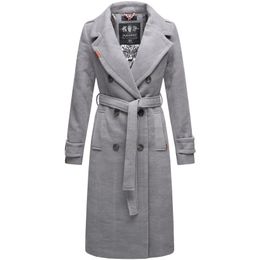 Navahoo Damen edler Wintermantel Trenchcoat in Wollmantel-Optik Arnaa