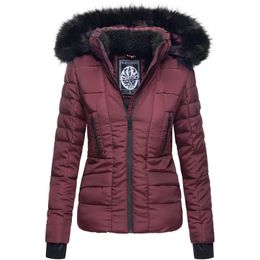 Navahoo Damen hochwertige Steppjacke Winterjacke mit edler Kunstfell- Kapuze Adele