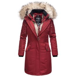 Navahoo Damen Warmer Wintermantel Winterparka mit Kunstfell-Kapuze Daylight