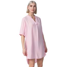 PM SELECTED Damen Longbluse Leichtes Longshirt Bluse mit Bündchen & Galonstreifen in Einheitsgröße PM23