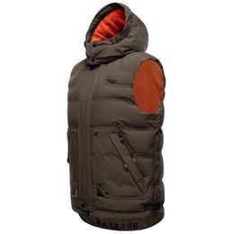 STONE HARBOUR Sportliche Herren Steppweste Outdoorweste mit abnehmbarer Kapuze Egoor