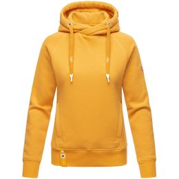 Navahoo Damen Kapuzensweatshirt Hoodie mit Kapuze & Breiten Tunnelzugkordeln Liebesmäuschen