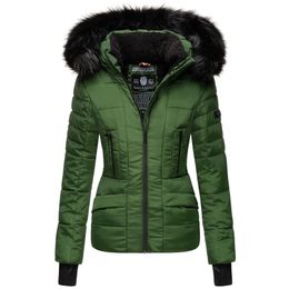 Navahoo Damen hochwertige Steppjacke Winterjacke mit edler Kunstfell- Kapuze Adele