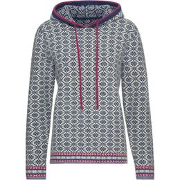 Reitmayer Jacquard-Kapuzenpullover Blau (Gr&ouml;&szlig;e: 42)