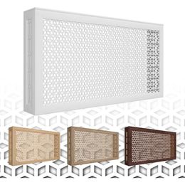 HEXIM Heizkörperverkleidung Ilona Lüftungsgitter modern, hdf/mdf Holz foliert 90/120/150cm - Stella Kollektion: Eiche Sonoma, Frontblende - 120x60cm