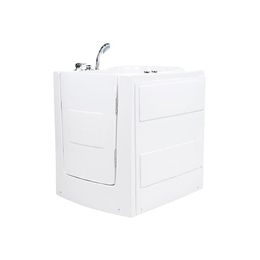 Home Deluxe Seniorenbadewanne inkl. Whirlpool- vital l - Maße: 153 x 76 x 64cm - Sitzwanne inkl. komplettem Zubehör i Badewanne mit Tür, Whirlpool-Badewannen mit