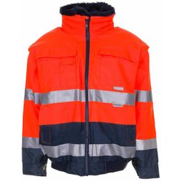 Planam Comfortjacke Warnschutz orange/marine Größe 5XL - orange