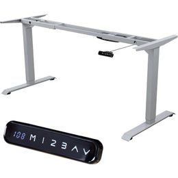 Schreibtisch-Gestell lift S5, elektrisch höhenverstellbar mit Memory-Funktion, Kollisionsschutz und Soft-Start/Stop,Silber - ALBATROS