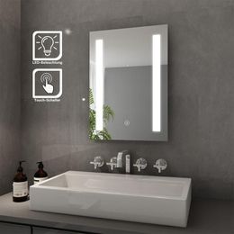 Led Spiegel Badezimmerspiegel Mit Touch 45x60cm Mit Beleuchtung Badezimmer Kaltweiß Energiesparender IP44 - Sonni