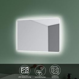 Badspiegel Badezimmerspiegel led Beleuchtung mit led Wandspiegel 40x60cm WandschalterKaltweiß Energiesparender IP44 - Sonni