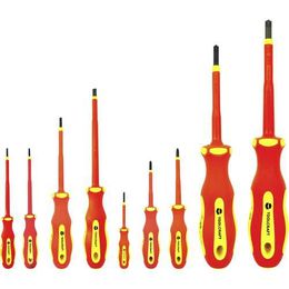 Toolcraft VDE, Elektronik- u. Feinmechanik, Werkstatt Schraubendreher-Set Kreuzschlitz Phillips, Schlitz, Plus/Minus