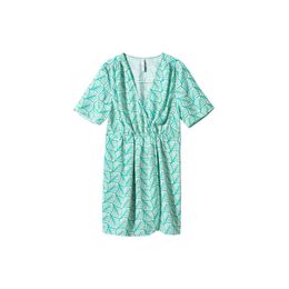 Mango Kleid 'FLORA' Damen Größe 42 türkis / offwhite