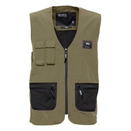 INDICODE JEANS Weste 'Piet' Herren Gr&ouml;&szlig;e 4XL oliv / schwarz