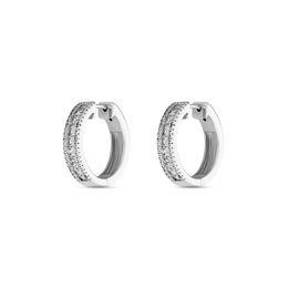 FAVS. FAVS Paar Creolen Damen-Creolen 925er Silber 88 Zirkonia (Paar), silberfarben