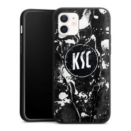 DeinDesign iPhone 12 Handy Premium Silikon H&uuml;lle Handyh&uuml;lle schwarz Case Karlsruher Sc Ksc Official Licensed Product Silikon Premium Case