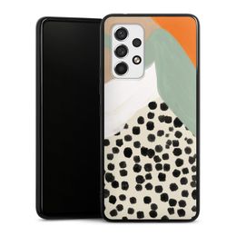 DeinDesign Galaxy A53 5G Handy Silikon H&uuml;lle Case schwarz Handyh&uuml;lle Abstract Kunst Boho