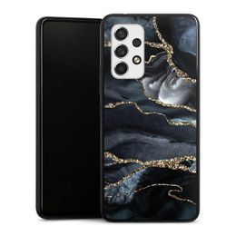 DeinDesign Galaxy A53 5G Handy Silikon H&uuml;lle Case schwarz Handyh&uuml;lle Trends Glitzer Marble