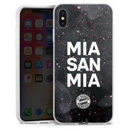 DeinDesign iPhone Xs Max Handy Silikon H&uuml;lle Case transparent Handyh&uuml;lle Mia San Mia Girl Style Fc Bayern M&uuml;nchen Silikon Case