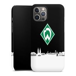 DeinDesign iPhone 12 Pro Max Handy Premium Case Smartphone Handyh&uuml;lle Schutzh&uuml;lle matt Sv Werder Bremen Skyline Official Licensed Product Premium Case