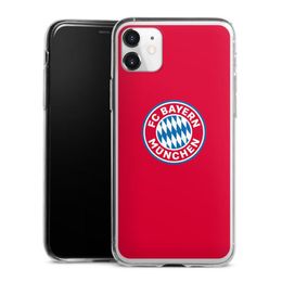 DeinDesign iPhone 11 Handy Slim Case Silikon Handyh&uuml;lle transparent H&uuml;lle extra d&uuml;nn Fc Bayern M&uuml;nchen Logo Fcb Silikon Slim Case