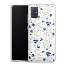 DeinDesign Galaxy A51 Handy Silikon H&uuml;lle Case transparent Handyh&uuml;lle Flowers Muster Flower Silikon Case