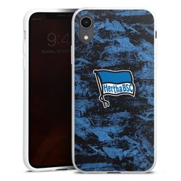 DeinDesign iPhone Xr Handy Silikon H&uuml;lle Case wei&szlig; Handyh&uuml;lle Flag Hertha Bsc Logo Silikon Case