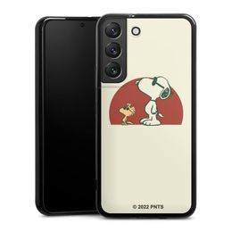 DeinDesign Galaxy S22 Handy Slim Case extra d&uuml;nn Silikon Handyh&uuml;lle schwarz H&uuml;lle Snoopy Official Licensed Product Kindheit Silikon Slim Case
