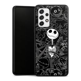 DeinDesign Galaxy A53 5G Handy Silikon H&uuml;lle Case schwarz Handyh&uuml;lle Nightmare Before Christmas Halloween Disney