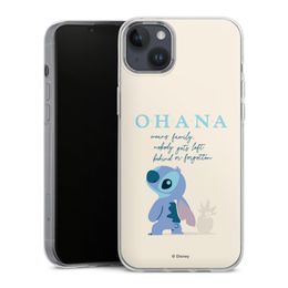 DeinDesign iPhone 14 Plus Handy Silikon H&uuml;lle Case transparent Handyh&uuml;lle Lilo & Stitch Disney Official Licensed Product Silikon Case