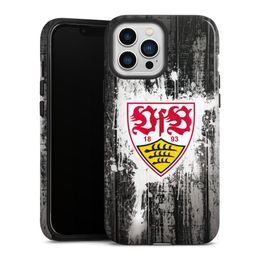 DeinDesign iPhone 13 Pro Max Handy Panzer Handyh&uuml;lle robuste Outdoor H&uuml;lle Schutzh&uuml;lle gl&auml;nzend Official Licensed Product Vfb Stuttgart Bundesliga Tough Case