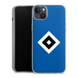 DeinDesign iPhone 14 Plus Handy Silikon H&uuml;lle Case transparent Handyh&uuml;lle Logo Hsv Hamburger Sv Silikon Case