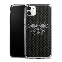DeinDesign iPhone 11 Handy Slim Case Silikon Handyh&uuml;lle transparent H&uuml;lle extra d&uuml;nn Carbon Metallic Look Rb Leipzig Silikon Slim Case