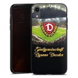 DeinDesign iPhone Xr Handy Silikon H&uuml;lle Case schwarz Handyh&uuml;lle Sg Dynamo Dresden Sgd Official Licensed Product