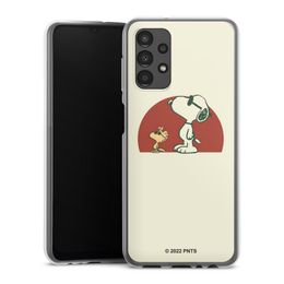 DeinDesign Galaxy A13 4G Handy Silikon H&uuml;lle Case transparent Handyh&uuml;lle Snoopy Official Licensed Product Kindheit Silikon Case