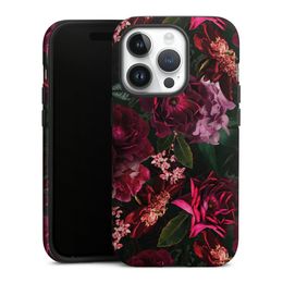 DeinDesign iPhone 14 Pro Handy Panzer Handyh&uuml;lle robuste Outdoor H&uuml;lle Schutzh&uuml;lle matt Flowers Blossom Rose Tough Case