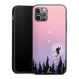 DeinDesign iPhone 12 Pro Handy Premium Silikon H&uuml;lle Handyh&uuml;lle schwarz Case Tinkerbells Official Licensed Product Disney Silikon Premium Case