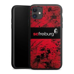 DeinDesign iPhone 11 Handy Premium Silikon H&uuml;lle Handyh&uuml;lle schwarz Case Official Licensed Product Sc Freiburg Logo Silikon Premium Case