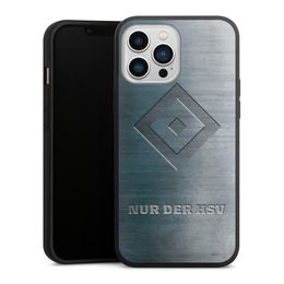 DeinDesign iPhone 13 Pro Max Handy Premium Silikon H&uuml;lle Handyh&uuml;lle schwarz Case Metallic Look Hsv Hamburger Sv Silikon Premium Case